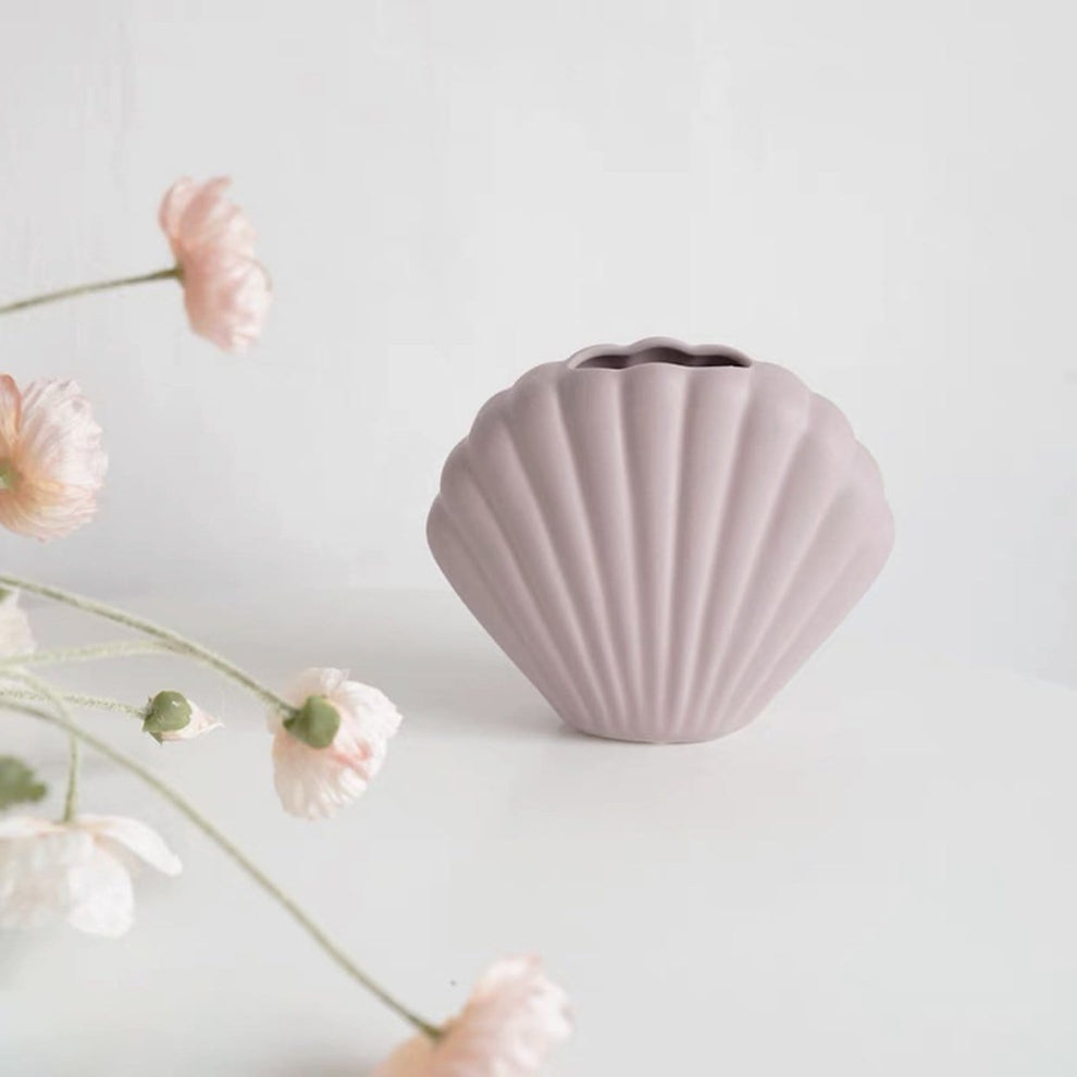 Pastel Pink Shell Vase | HOMELIVY