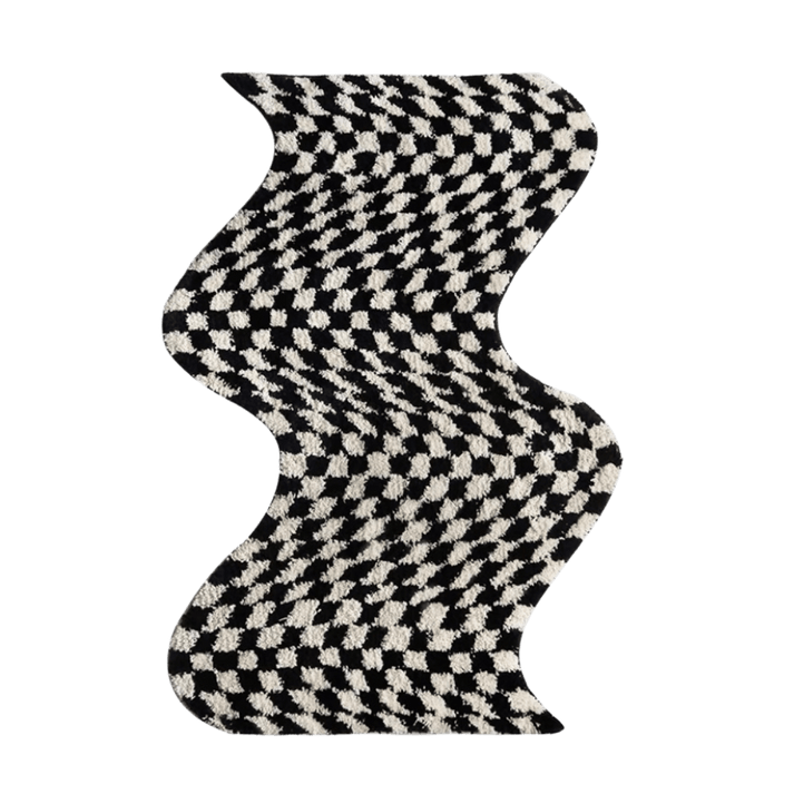 Wavy Checkered Rug – HOMELIVY