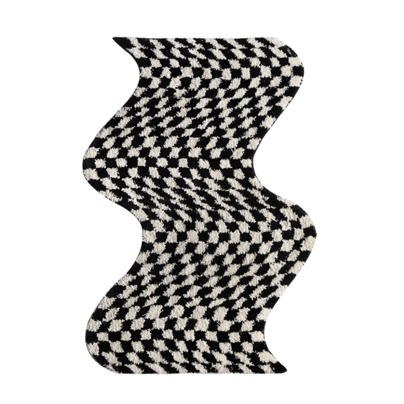Wavy Checkered Rug – HOMELIVY